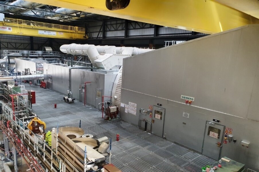 Installation of a turbine in the Be’er Tuvia IPM power plant - קבוצת ברנד